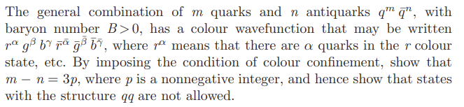 Solved The general combination of m ﻿quarks and n | Chegg.com
