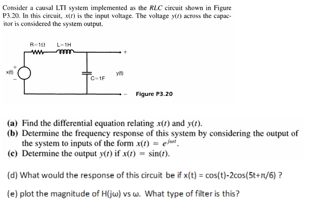 Solved (a) ﻿Find the differential equation relating x(t) | Chegg.com