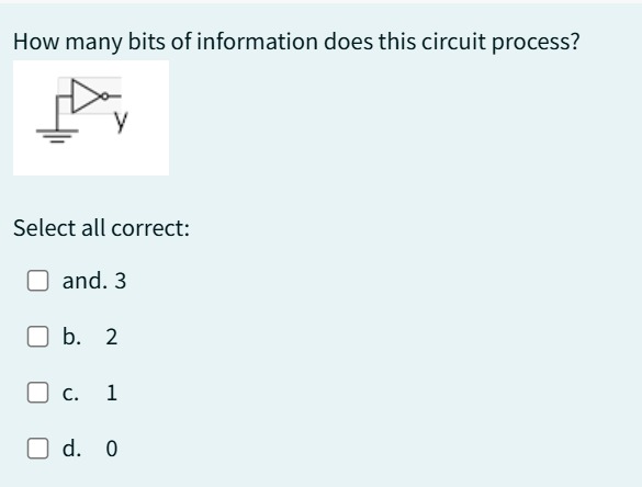 Solved How many bits of information does this circuit | Chegg.com