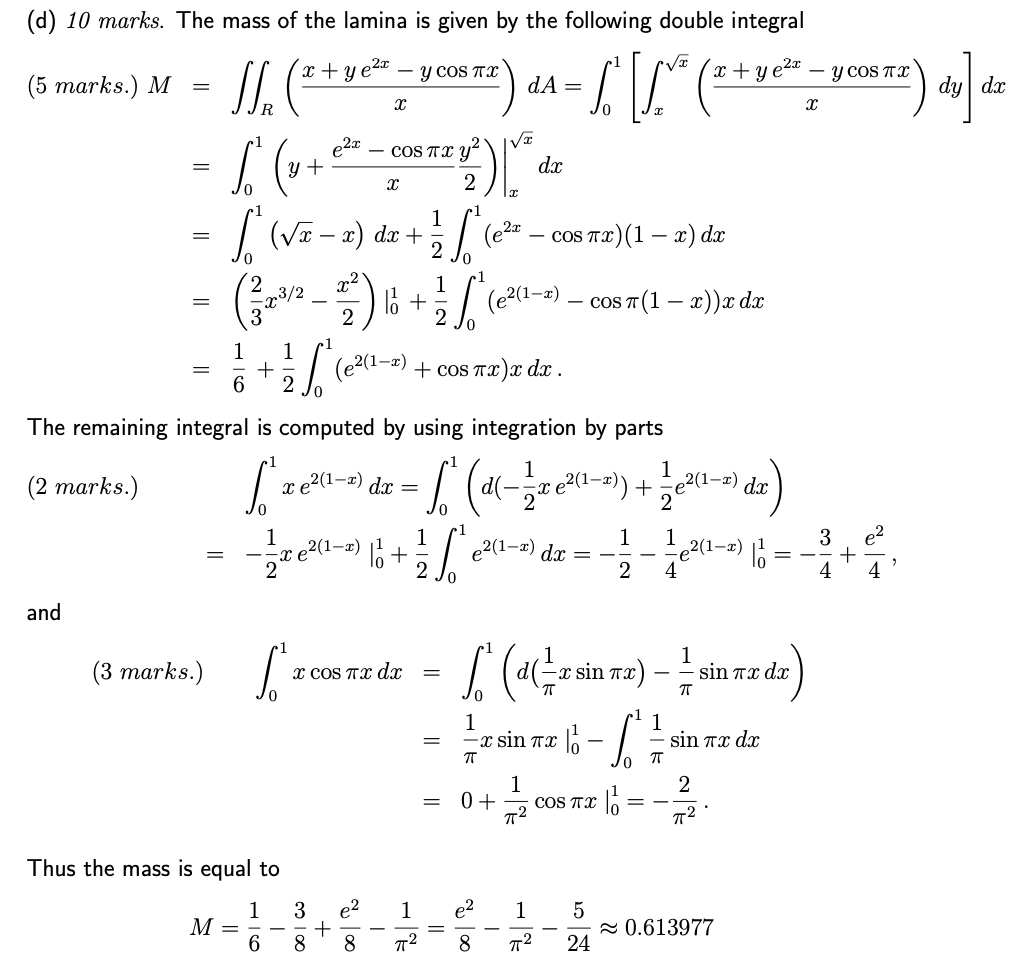 Solved Could you show me step by step how this double | Chegg.com