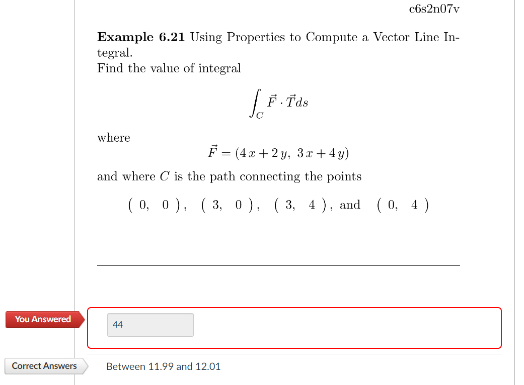 Solved Example 6.21 Using Properties to Compute a Vector | Chegg.com
