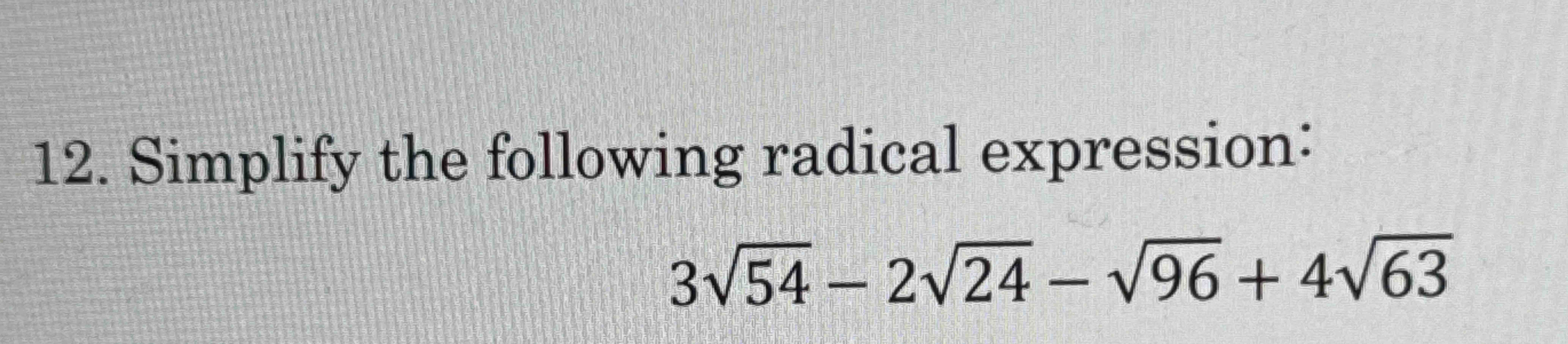 Solved Simplify the following radical | Chegg.com