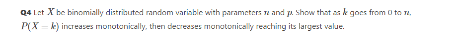 Solved Q4 Let X be binomially distributed random variable | Chegg.com