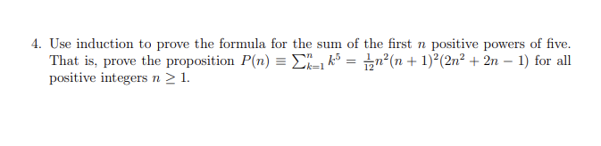 Solved 4. Use induction to prove the formula for the sum of | Chegg.com