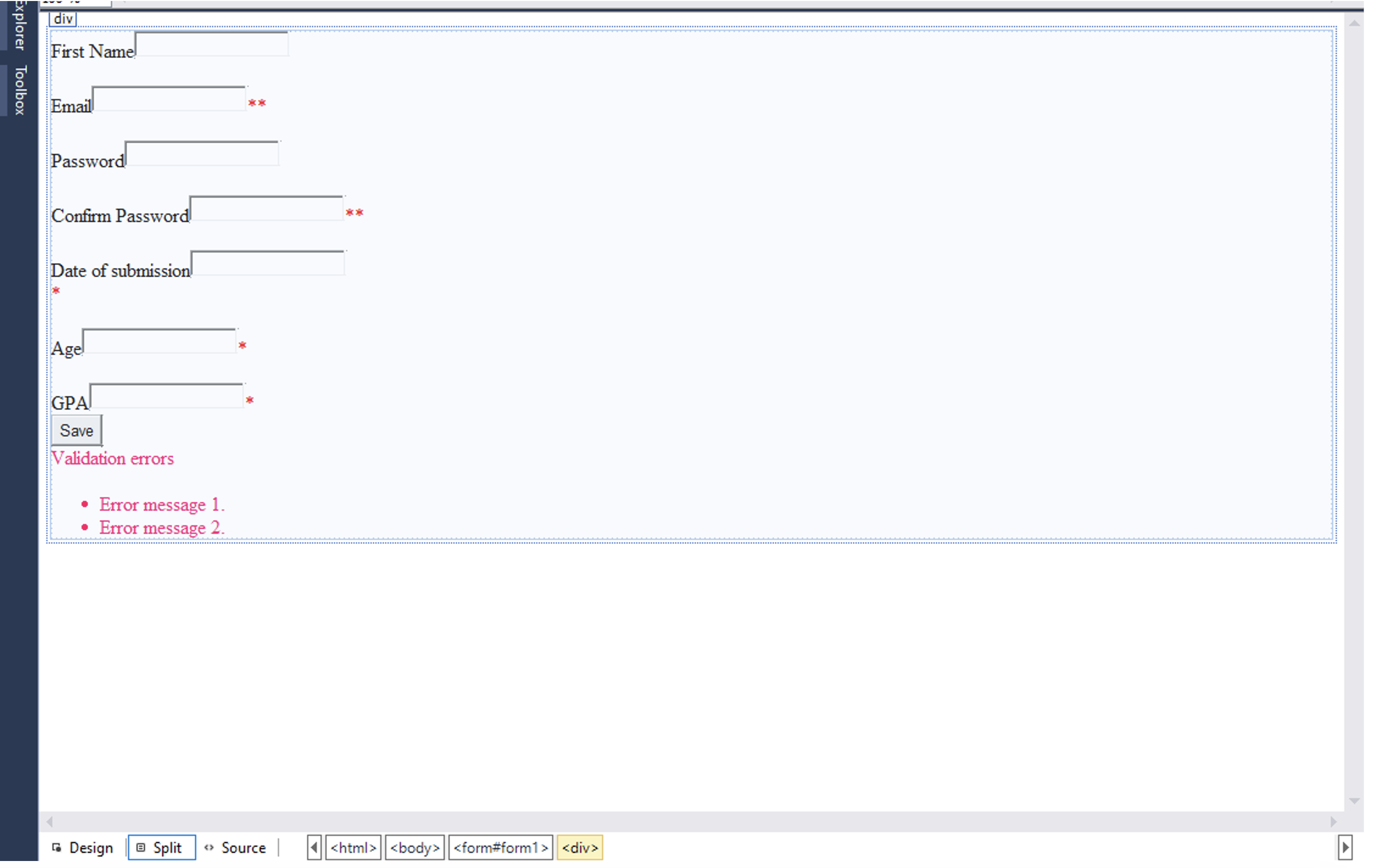 Solved First Name Email Password Confirm Password Date of | Chegg.com