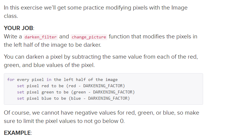 Solved In this exercise we'll get some practice modifying | Chegg.com