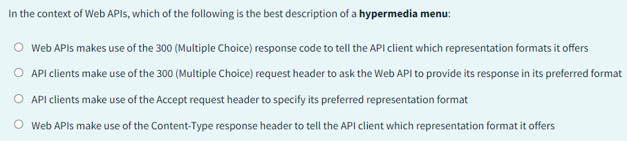 Solved In the context of Web APIs, which of the following is | Chegg.com