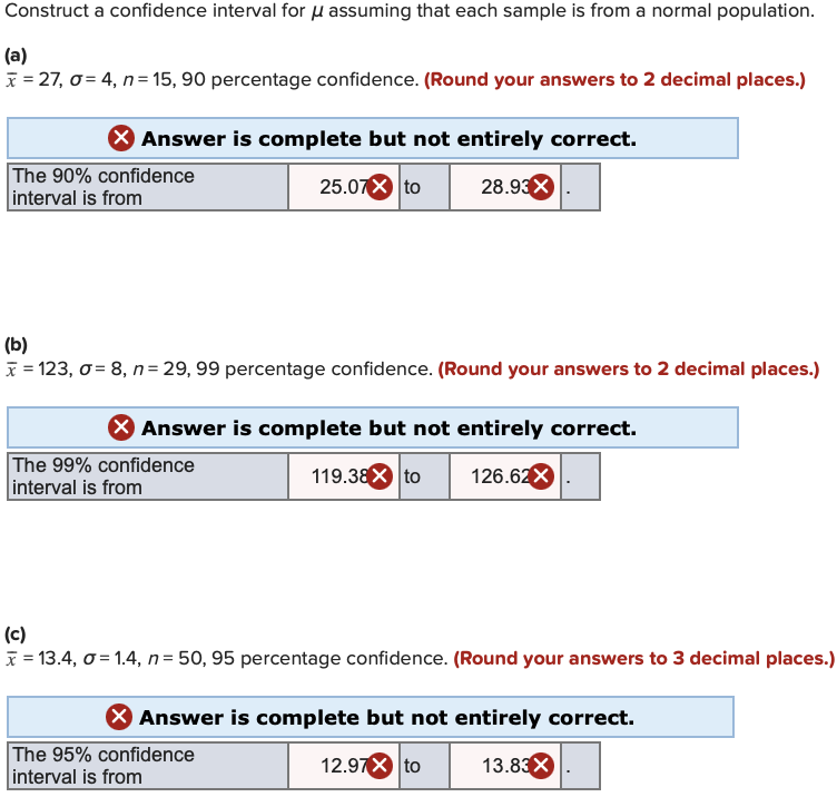 Construct a confidence interval for μ assuming that | Chegg.com