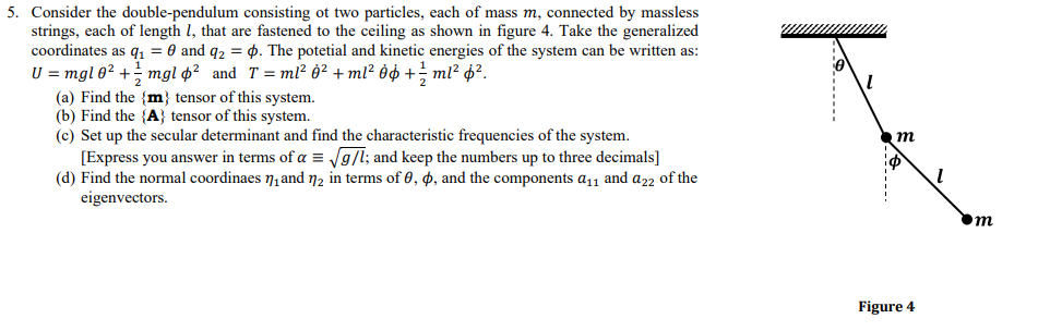 5. Consider the double-pendulum consisting ot two | Chegg.com