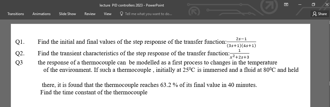 Solved Q1 Find The Initial And Final Values Of The Step