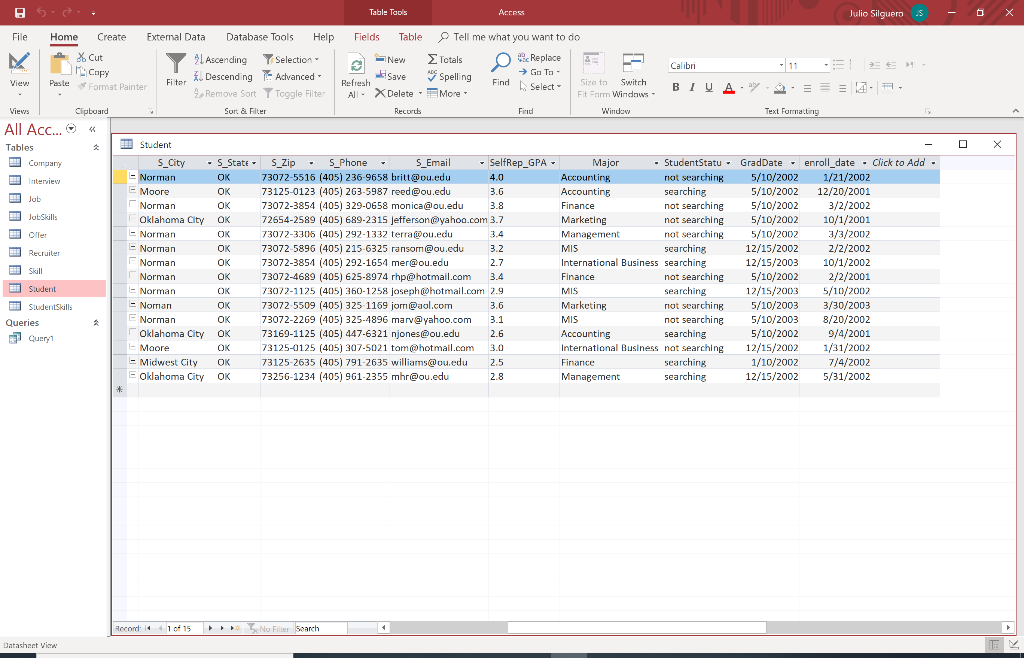 You are given a database in a MS Access file called | Chegg.com