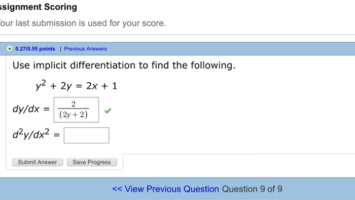 Solved Use implicit differentiation to find the following. | Chegg.com