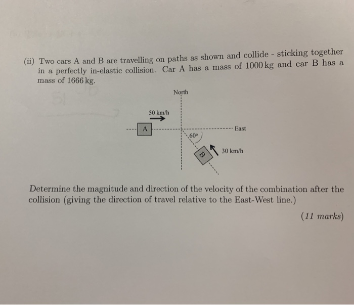 Solved as shown and collide - sticking together a paths (ii) | Chegg.com