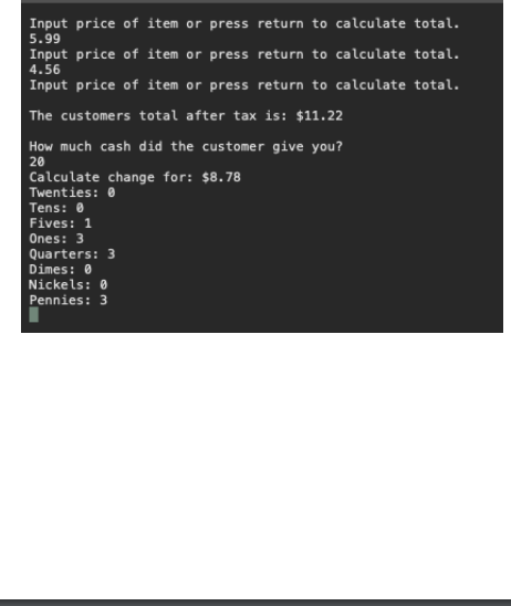 Solved Requirements - The Cash Register App A small, | Chegg.com