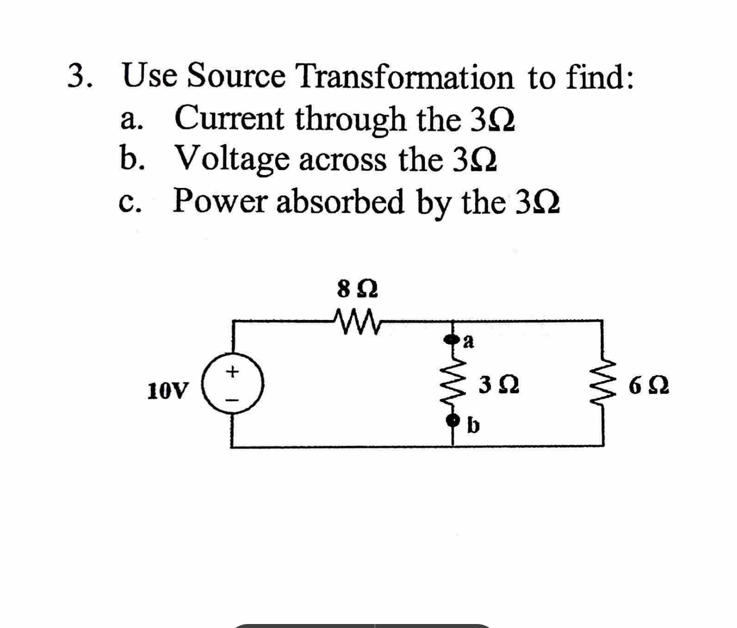 Solved Use source transformation to find: a. Current through | Chegg.com