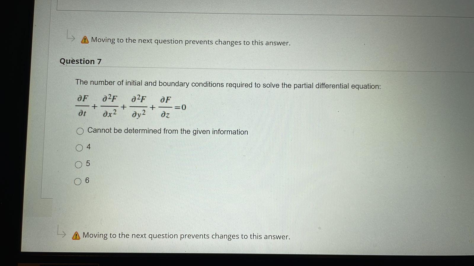 Solved Question 6 The partial differential equation: OF 3F + | Chegg.com
