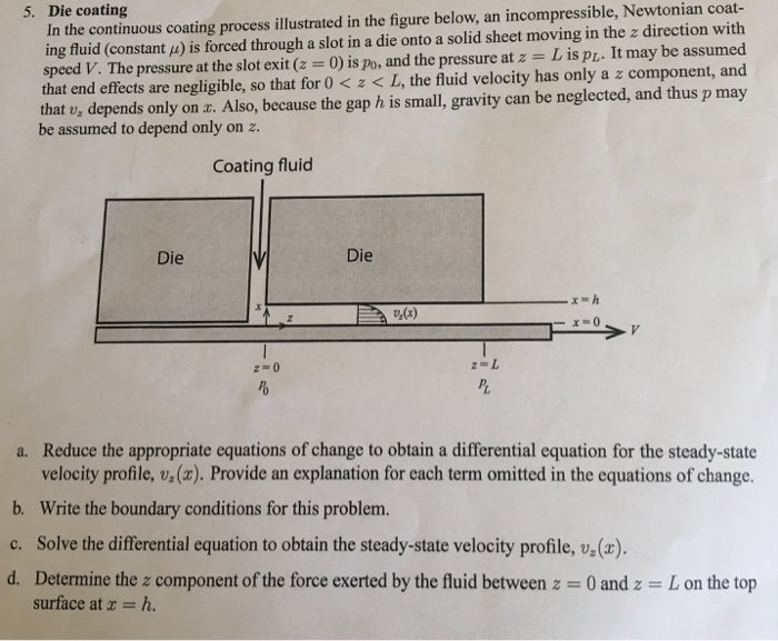 Solved In the continuous coating process illustrated in the | Chegg.com