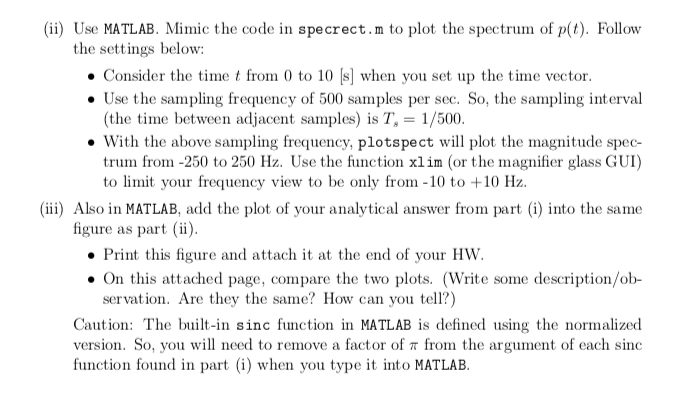 Solved Problem 2.L (a) Consider the cosine pulse pit)--J cos | Chegg.com