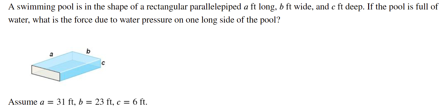 Solved A swimming pool is in the shape of a rectangular | Chegg.com