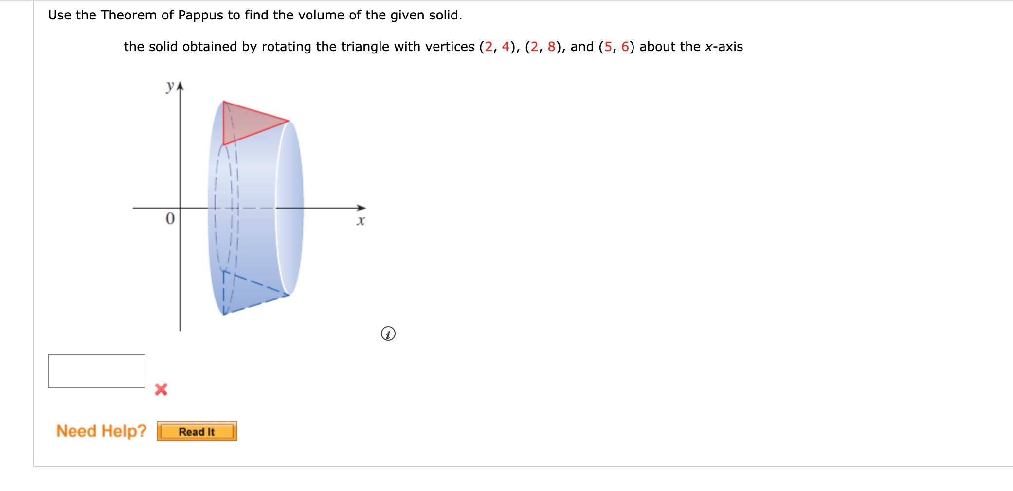 Solved Use the Theorem of Pappus to find the volume of the | Chegg.com