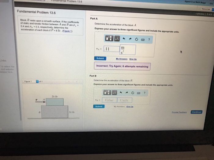 Solved Block B rests upon a smooth surface. If the | Chegg.com