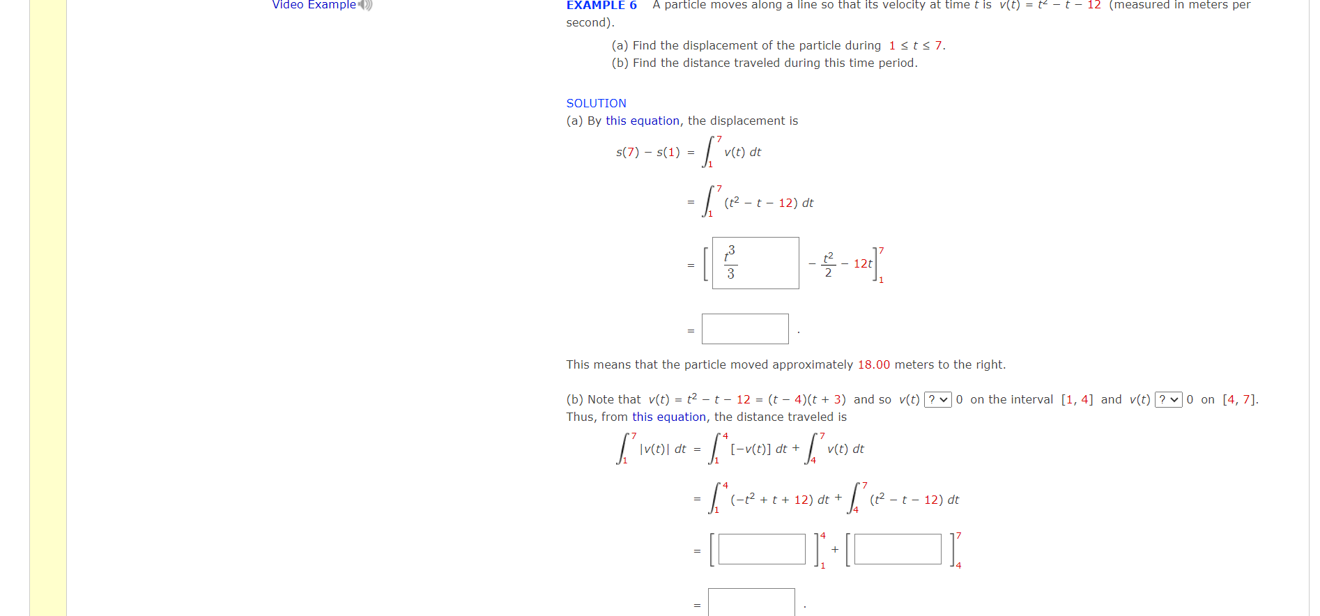 Solved Example 6 A Particle Moves Along A Line So That Its