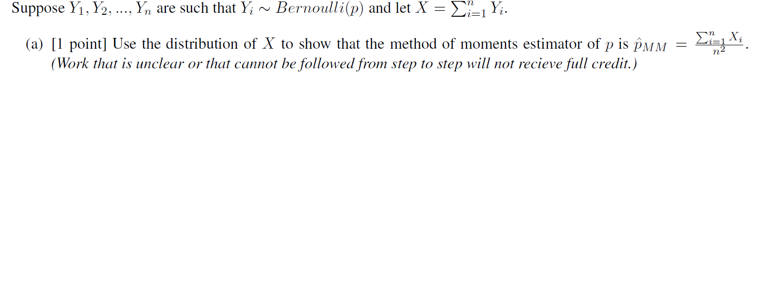 Solved Suppose Y1 Y2 Yn Are Such That Y ~