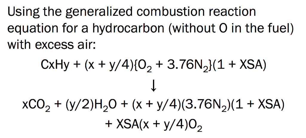 Solved Using the generalized combustion reaction equation | Chegg.com