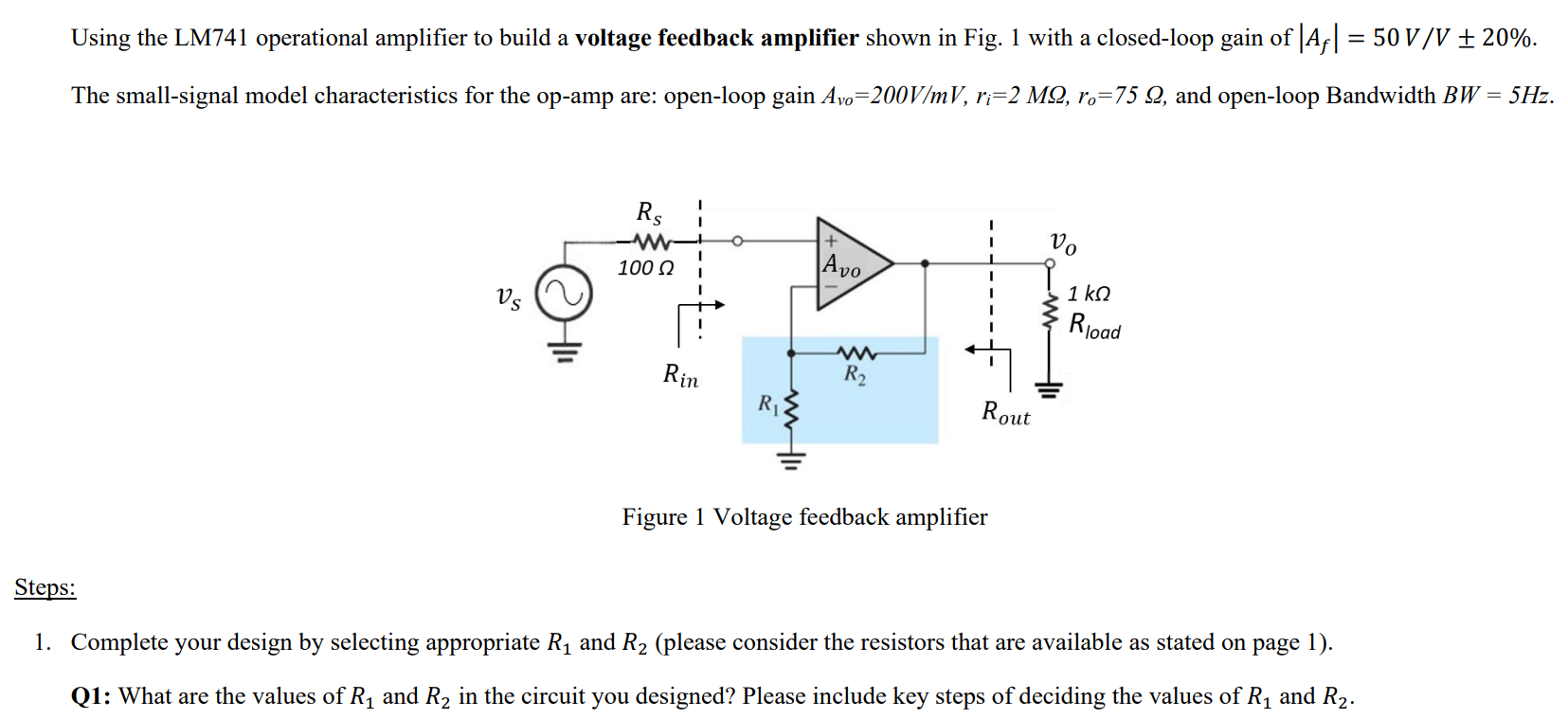 Solved Using the LM741 operational amplifier to build a | Chegg.com