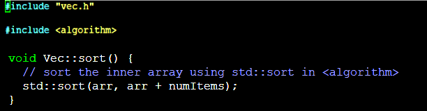 Solved #ifndef VEC_H #define VEC_H #define vector | Chegg.com
