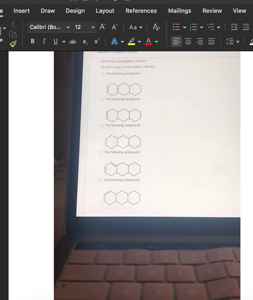 Solved e Insert Draw Design Layout References Mailings | Chegg.com