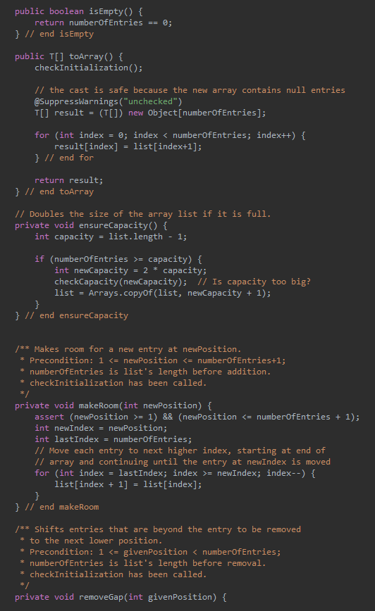 Solved import java.util.Arrays; /** A class that implements | Chegg.com