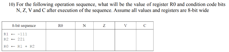Solved 10) For the following operation sequence, what will | Chegg.com