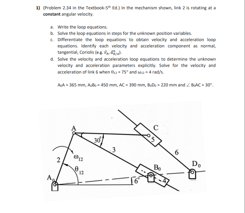 Solved 1) (Problem 2.34 in the Textbook-5th Ed.) In the | Chegg.com