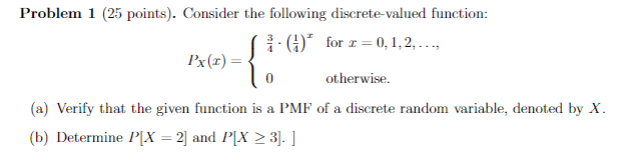 Solved Important notes: When identifying a PMF from a | Chegg.com