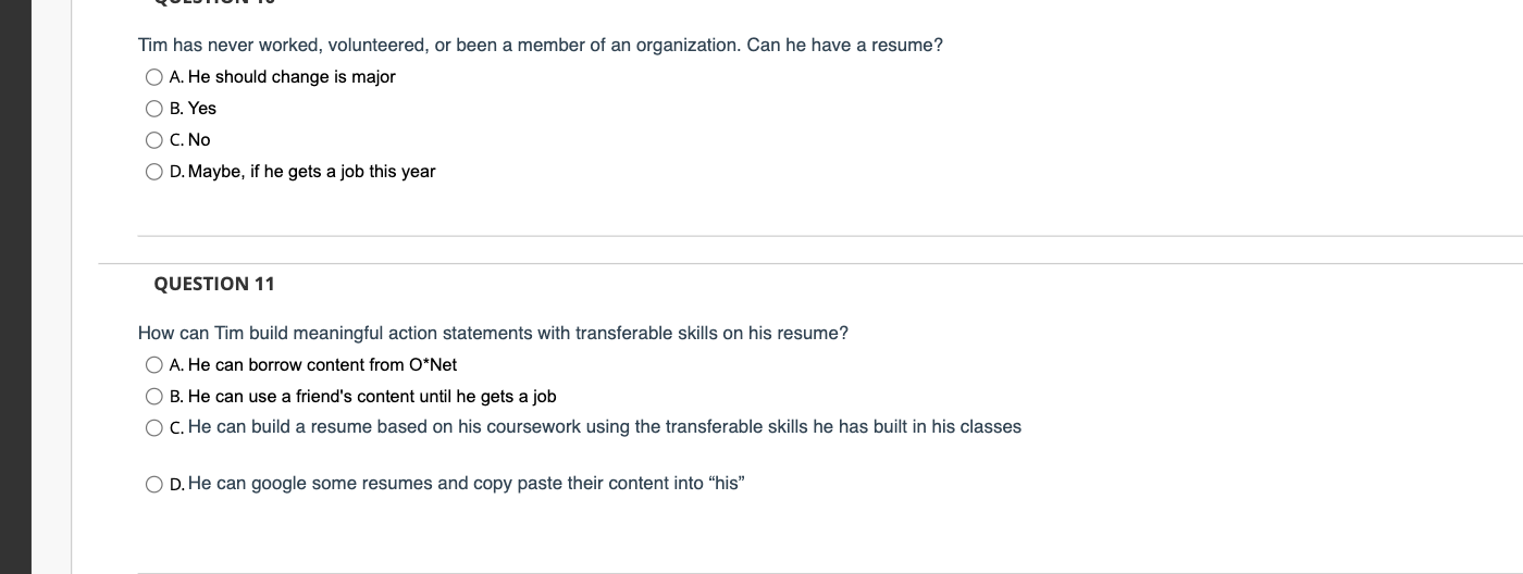 Solved Which of the following examples would be an | Chegg.com