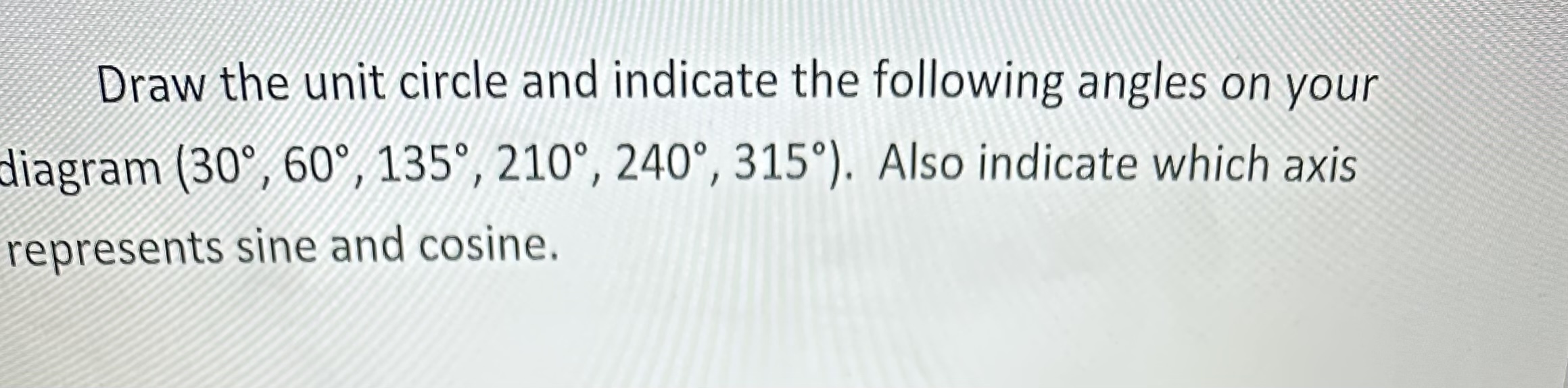 Solved Draw the unit circle and indicate the following | Chegg.com