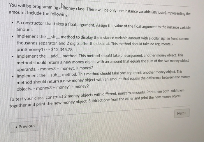 Solved You will be programming anthoney class. There will be | Chegg.com
