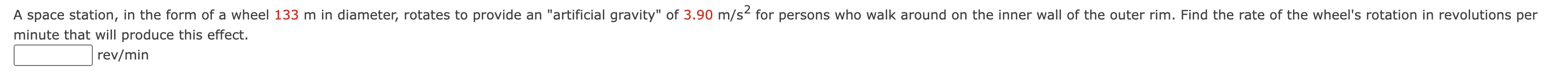 Solved minute that will produce this effect. rev/min | Chegg.com