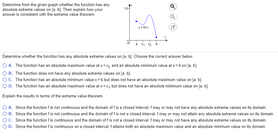 Solved Determine from the given graph whether the function | Chegg.com