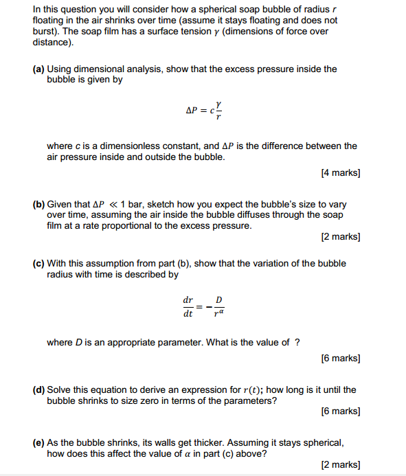 Solved In this question you will consider how a spherical | Chegg.com