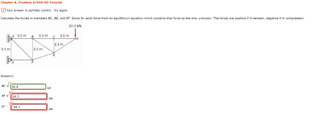 Solved Chapter 4, Problem 4/034 GO Tutorial Your answer is | Chegg.com