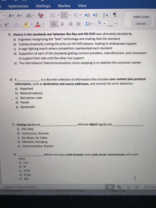 Solved References Mailings Review View X2 Normal Why Has