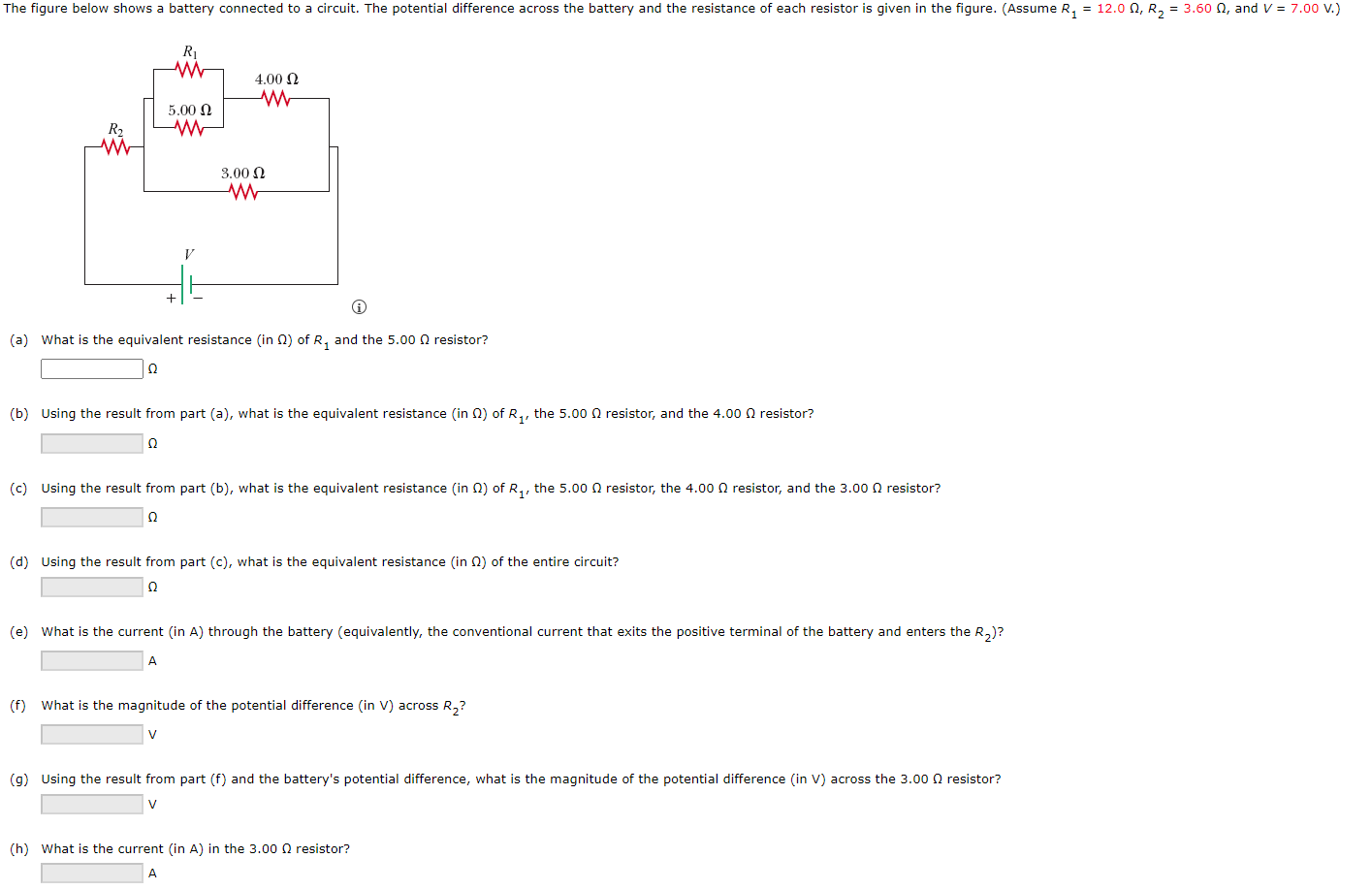 Solved (a) What is the equivalent resistance (in Ω ) of R1 | Chegg.com