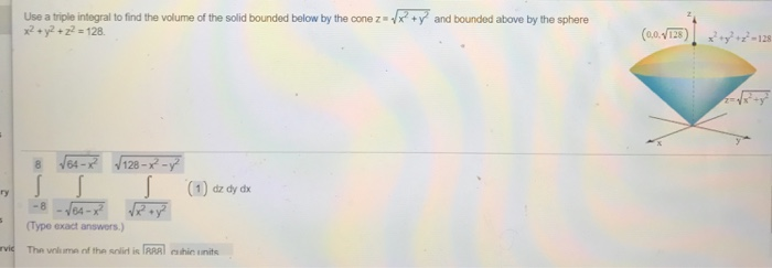Solved Use a triple integral to find the volume of the solid | Chegg.com