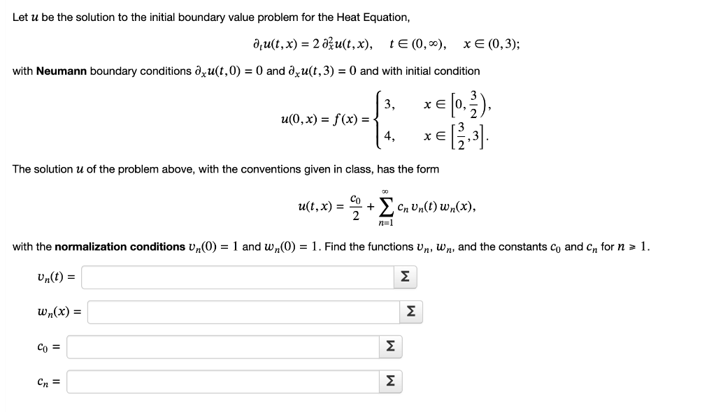 Solved Let u be the solution to the initial boundary value | Chegg.com