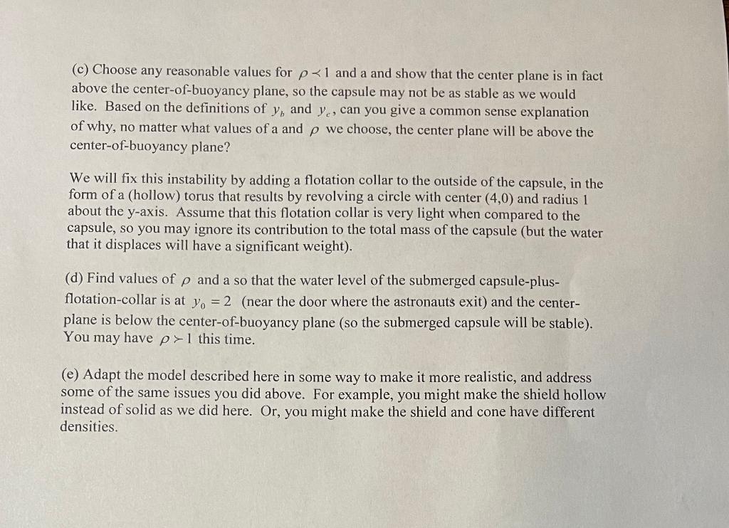 Solved Part A: Archimedes' Floating Paraboloid The greatest | Chegg.com