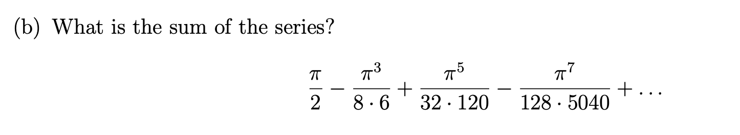 Solved Use Maclaurin series to solve the following: | Chegg.com