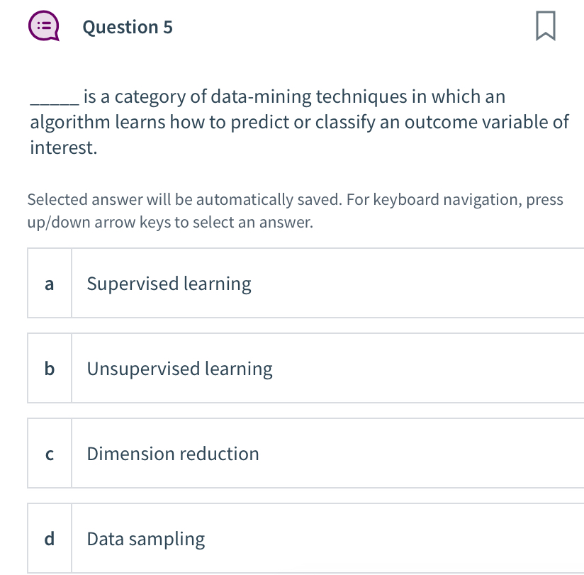 Solved Question 5is a category of data-mining techniques in | Chegg.com
