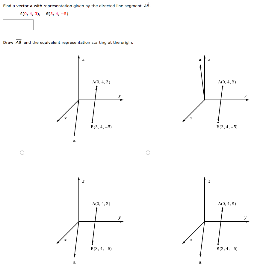 Solved Find a vector a with representation given by the | Chegg.com